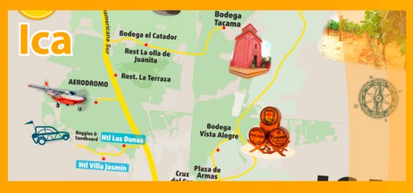 Ica-mapa - Destinos Ica