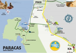 Mapa-Turístico-Paracas - Destinos Ica